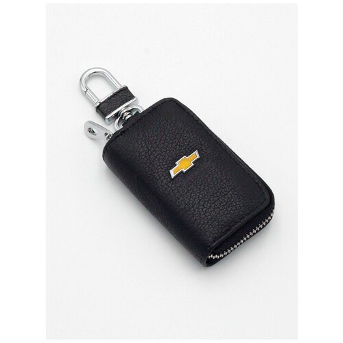 Бирка для ключей BAREZ, гладкая фактура, Chevrolet, 10 шт., черный