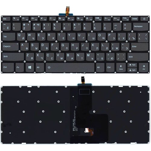 Клавиатура для ноутбука Lenovo Ideapad S145-14API черная с подсветкой