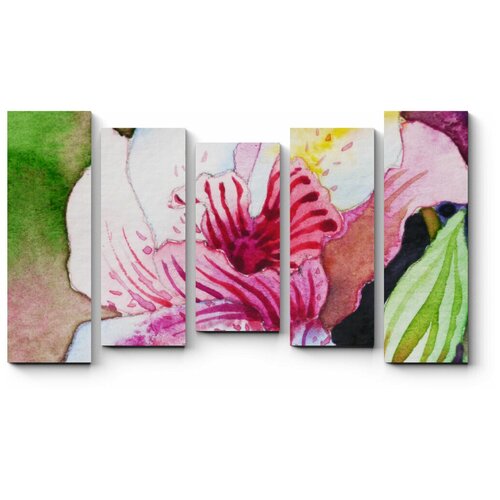 Модульная картина Изумительные переходы цвета орхидеи 160x96