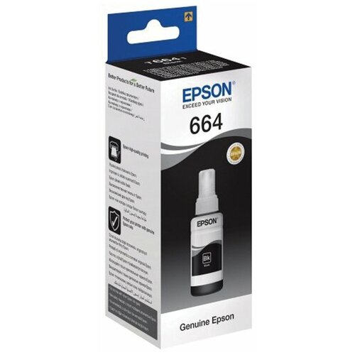 Чернила EPSON 664Bk T6641 Оригинальные для принтеров L-серии.