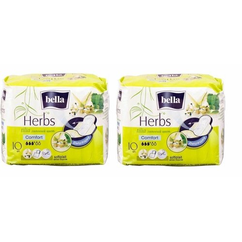 Прокладки Bella (Белла) Herbs Comfort Липовый цвет, 3+ капли, 10 шт х 2шт