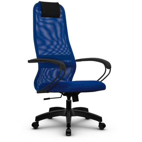 Компьютерное кресло METTA SU-BP-8 Pl (SU-B-8 100/001) офисное, обивка: сетка/текстиль, цвет: синий