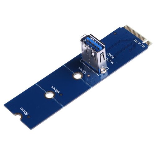 Адаптер переходник GSMIN DP20 NGFF M.2 - USB 3.0 для PCI-E (Синий)