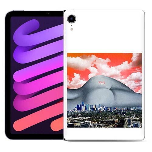 Чехол задняя-панель-накладка-бампер MyPads город с девушкой на фоне для Apple iPad mini 6 2021 противоударный