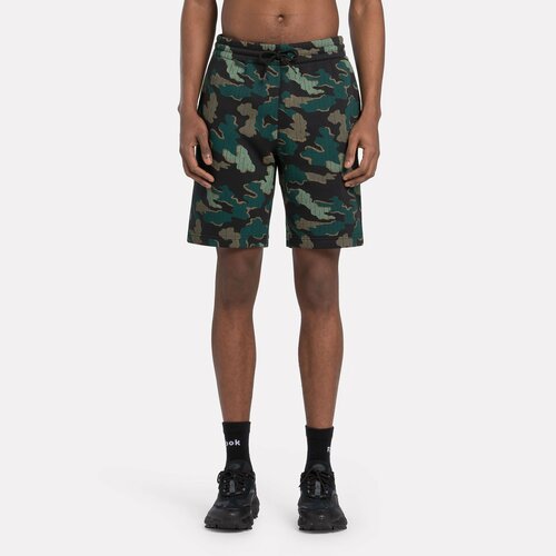 Шорты  Reebok Identity Motion Camo Shorts, размер XL INT, черный, зеленый