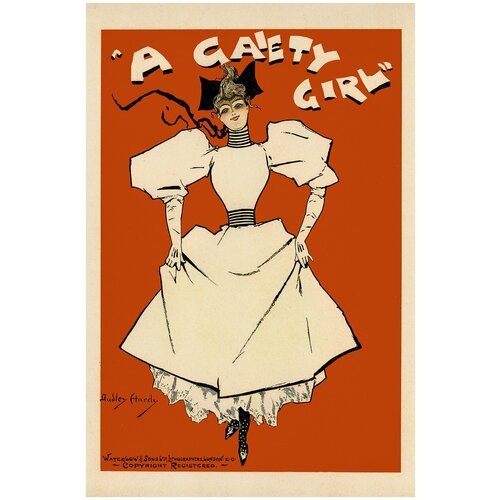 Постер / Плакат / Картина Афиша - Веселая девушка 90х120 см в подарочном тубусе