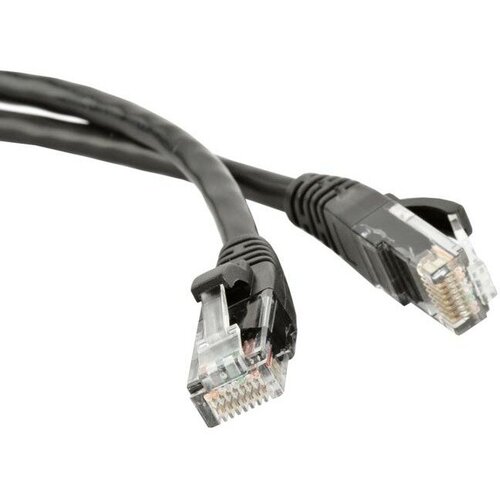 Кабель витая пара патч-корд Hyperline PC-LPM-STP-RJ45-RJ45-C5e-2M-LSZH-BK 2.0m