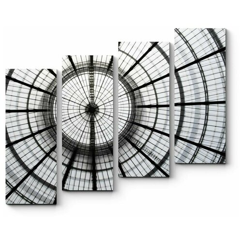 Модульная картина Круглый стеклянный потолок 150x129
