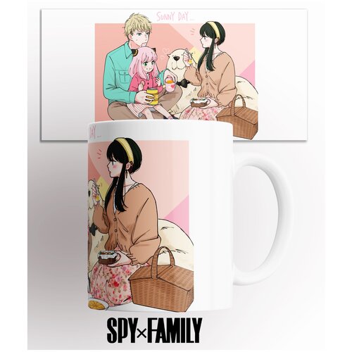 Кружка с принтом Аниме Семья шпиона Anime Spy X Family 330 мл.