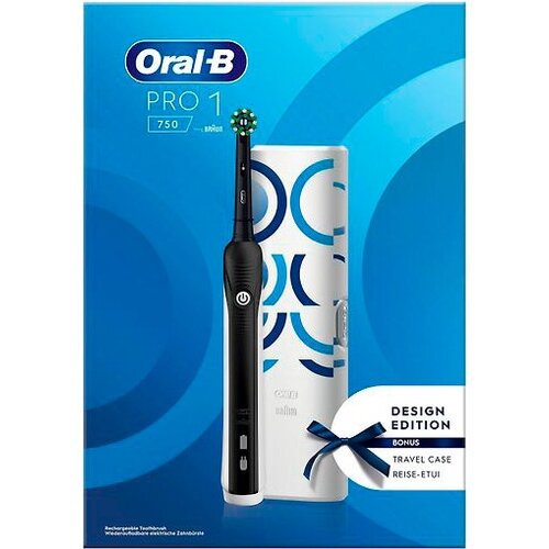  Электрическая зубная щетка Oral-B Pro 750 Design Edition, черный