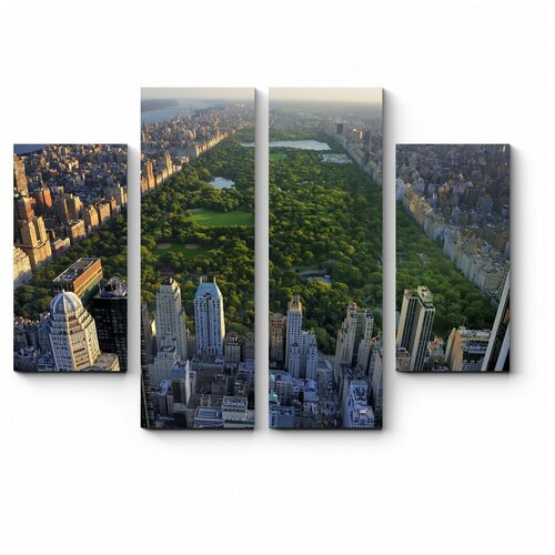 Модульная картина Центральный парк с высоты птичьего полета 120x90