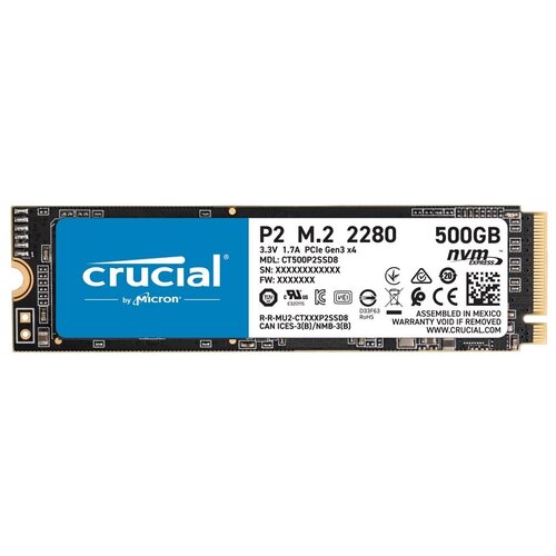 Твердотельный накопитель Crucial P2 500 ГБ M.2 CT500P2SSD8