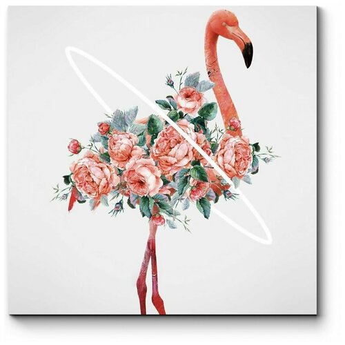 Модульная картина Изящный фламинго 20x20