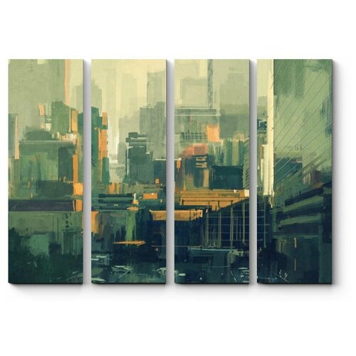 Модульная картина Городские небоскребы на закате170x128