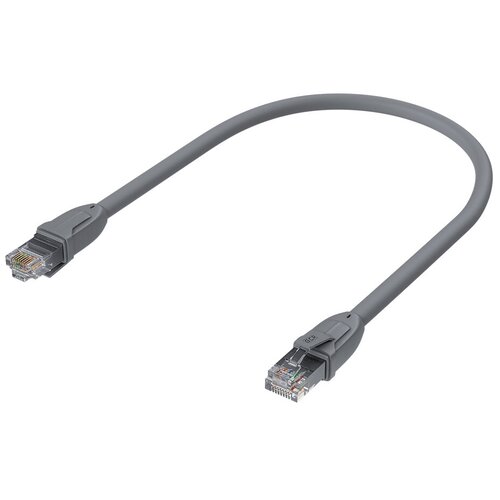 GCR Патч-корд прямой 0.75m UTP кат.6, серый, 24 AWG, литой, ethernet high speed, RJ45, T568B (7752543)