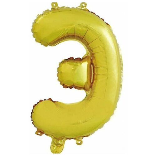 Фольгированный воздушный шар буква "Э" золотая, 41 см.
