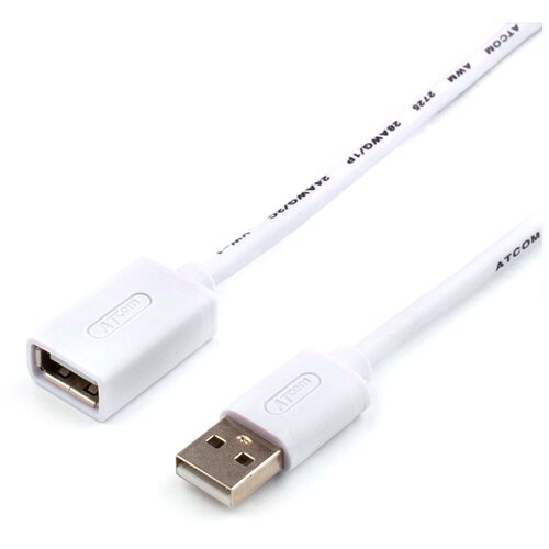 Удлинитель Atcom USB - USB (AT4717), белый