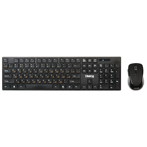Комплект клавиатура + мышь Dialog KMROP-4030U Black USB, черный, английская/русская