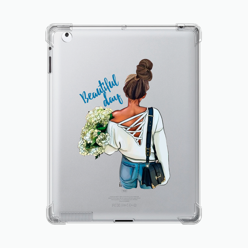 Противоударный силиконовый чехол для планшета Apple iPad 2/3/4 Beautiful day vector