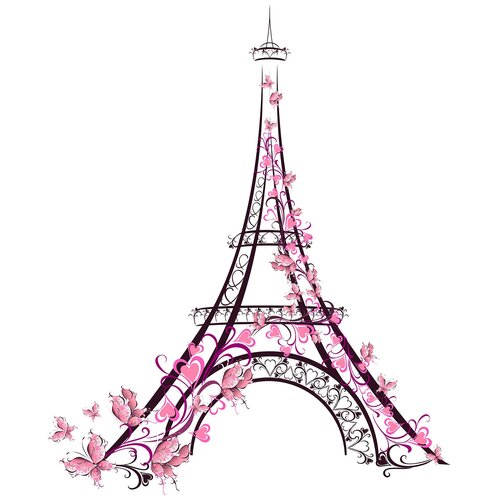 Постер / Плакат / Картина Романтичный Париж 50х70 см в подарочном тубусе
