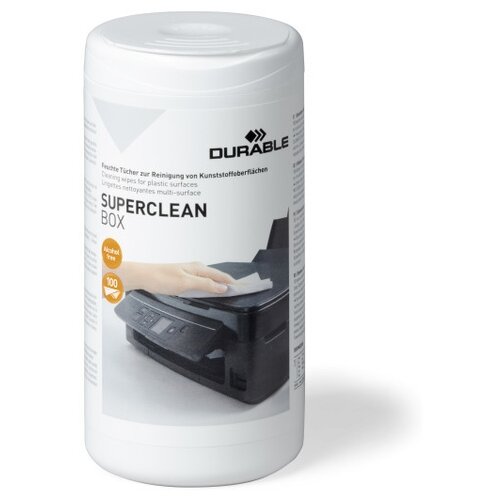 DURABLE Superclean влажные салфетки 100 шт. для клавиатуры, 15 мм  x 12 мм