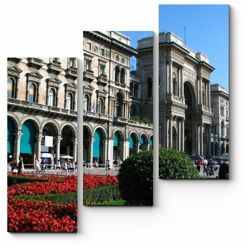 Модульная картина Соборная Площадь, Милан 110x117