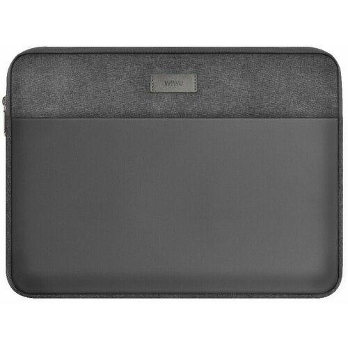 Сумка для ноутбука до 14.2 дюймов WiWU Minimalist Laptop Sleeve для Macbook Air 2020 - Серая