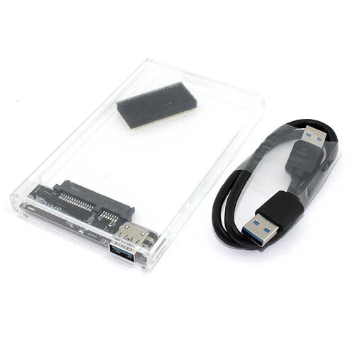 Бокс для жесткого диска 2,5" Yucun пластиковый USB 3.0 прозрачный