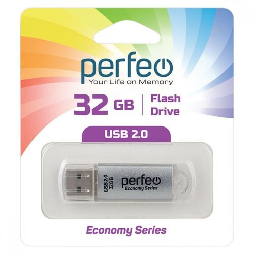 USB флешка Perfeo USB 32GB E01 Silver ES