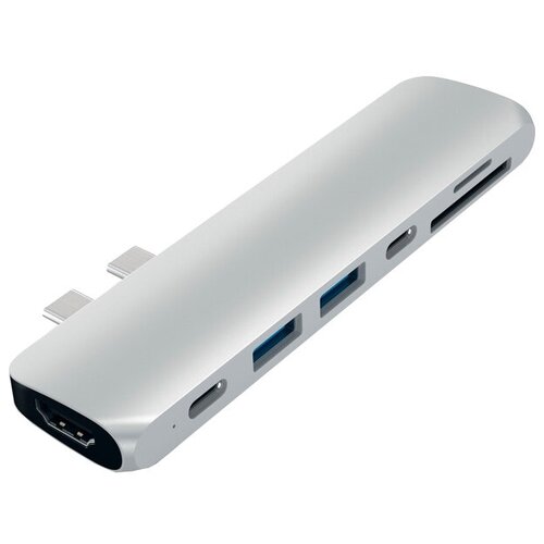 USB-концентратор  Satechi Aluminum Type-C Pro Hub Adapter, разъемов: 4, Silver
