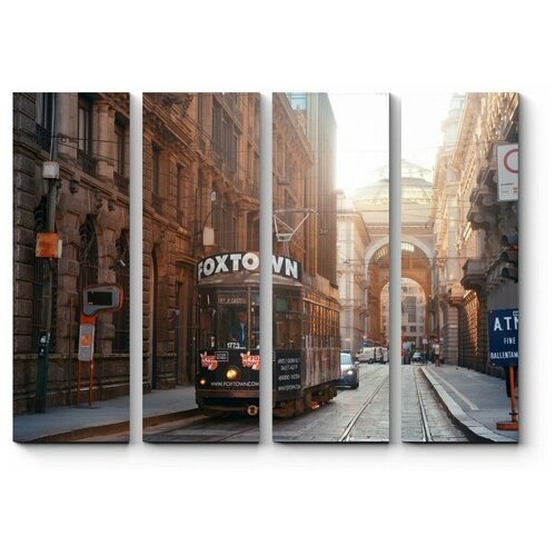 Модульная картина Миланский трамвай110x83