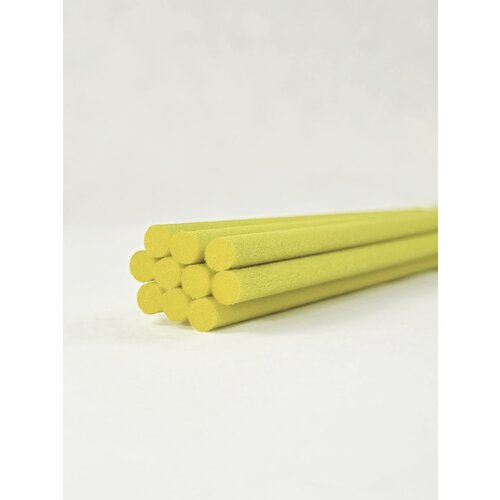 Фибровые палочки для ароматического диффузора желтые, 10 штук, 22 см/5 мм