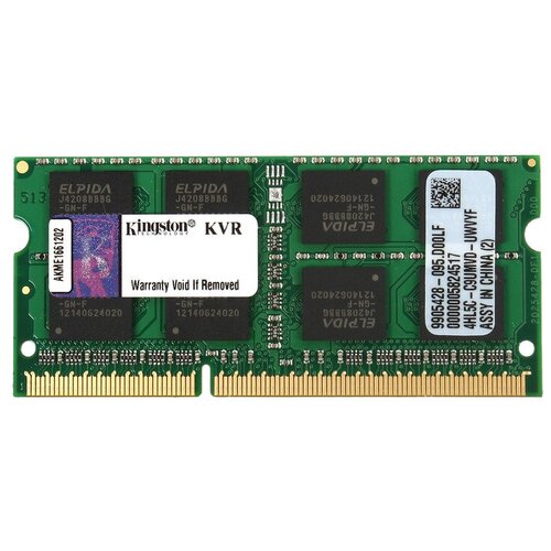 Оперативная память Kingston ValueRAM 8 ГБ DDR3 1600 МГц SODIMM CL11 KVR16S11/8