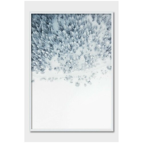 Постер для интерьера Postermarkt, 50х70 см в белой рамке, декор на стену Зима #64