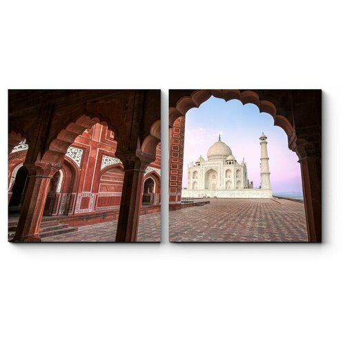 Модульная картина Индийский дворец Тадж-Махал50x25