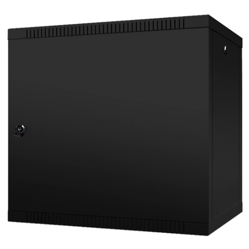 Телекоммуникационный серверный шкаф 19 дюймов настенный 6U 600х600 черный дверь металл, Alvm-m6.600b
