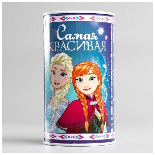 Disney Копилка металлическая, 6,5 см х 6,5 см х 12 см "Самая красивая", Холодное сердце