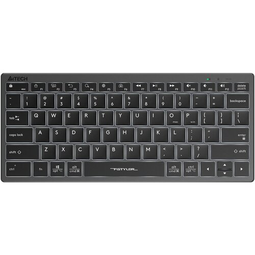 Клавиатура A4TECH Fstyler FX61, USB, серый [fx61 grey]