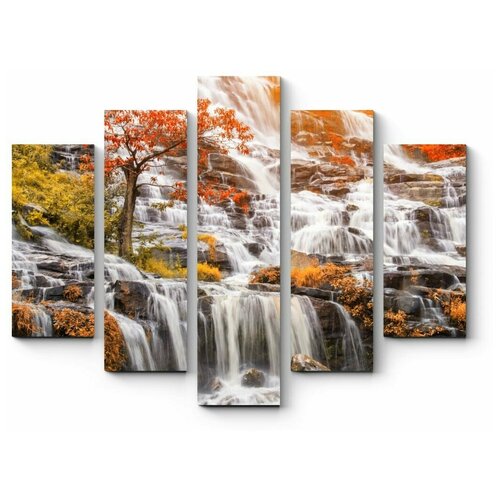 Модульная картина Райский водопад, Тайланд 95x76