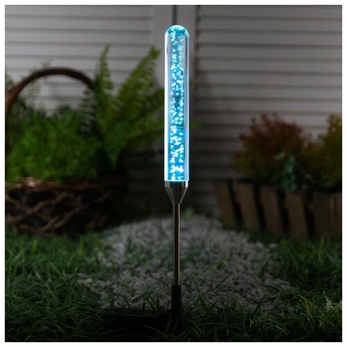 Садовый светильник на солнечной батарее Пузырьки, 70 см, 1 LED, свечение мульти (RGB)