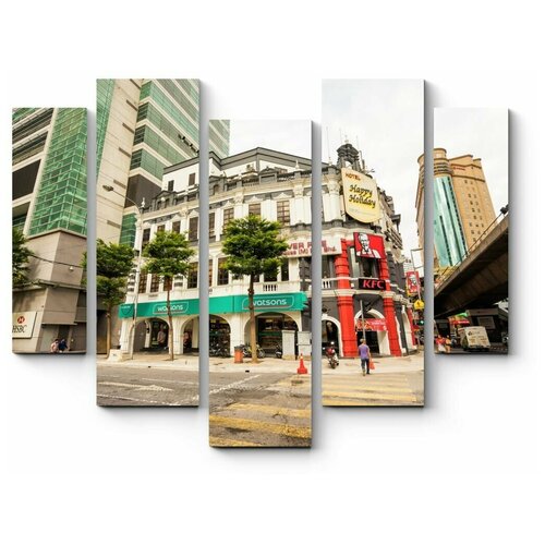 Модульная картина На улицах Куала-Лумпур111x90