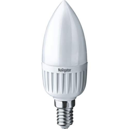 Лампа светодиодная LED 7вт E27 теплый матовая свеча | код. 18939 | NAVIGATOR (2шт. в упак.)