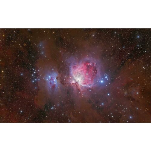 Картина на холсте 60x110 LinxOne "Туманность ориона туманность, звезды" интерьерная для дома / на стену / на кухню / с подрамником