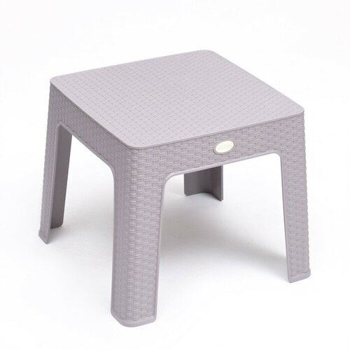 Кофейный столик "Ротанг" 44 х 44 х 41 см, серый ТероПром 7712032