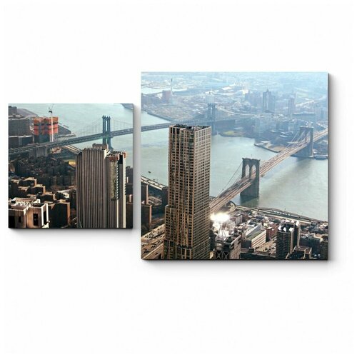 Модульная картина Две стороны Нью-Йорка50x30