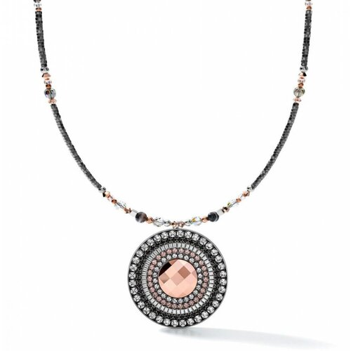 Колье Coeur de Lion, оникс, Swarovski Zirconia, длина 41.5 см., бежевый, розовый