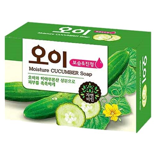 Mukunghwa Мыло кусковое Moisture Cucumber Soap с экстрактом огурца огурец, 100 мл, 100 г