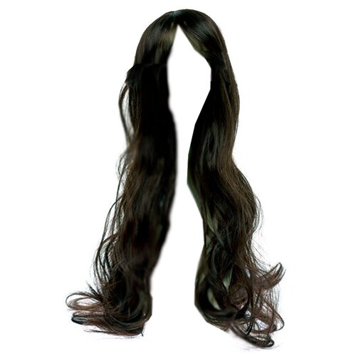 Парик карнавальный искусственный волос волнистый длинный 65 см цвет брюнетка
