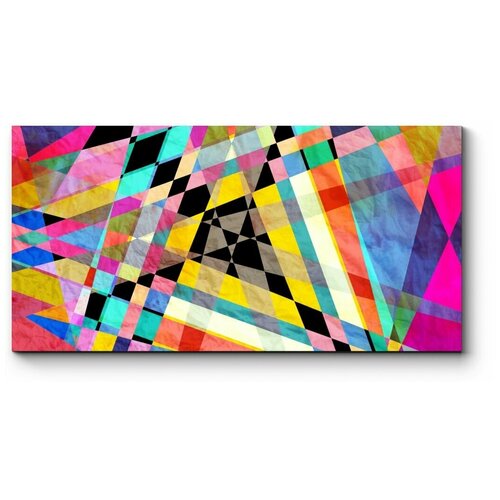 Модульная картина Пересечение цветов 140x70
