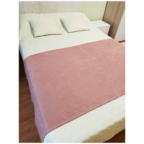 Покрывало - дорожка на кровать "Кружева" Канвас 70х170 см, розовый
